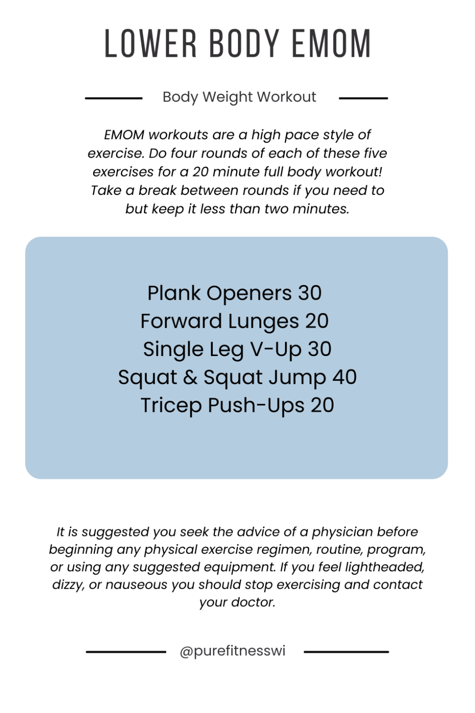 10 ZERO EQUIPMENT EMOM (EVERY MINUTE ON THE MINUTE) WORKOUTS - Pure ...